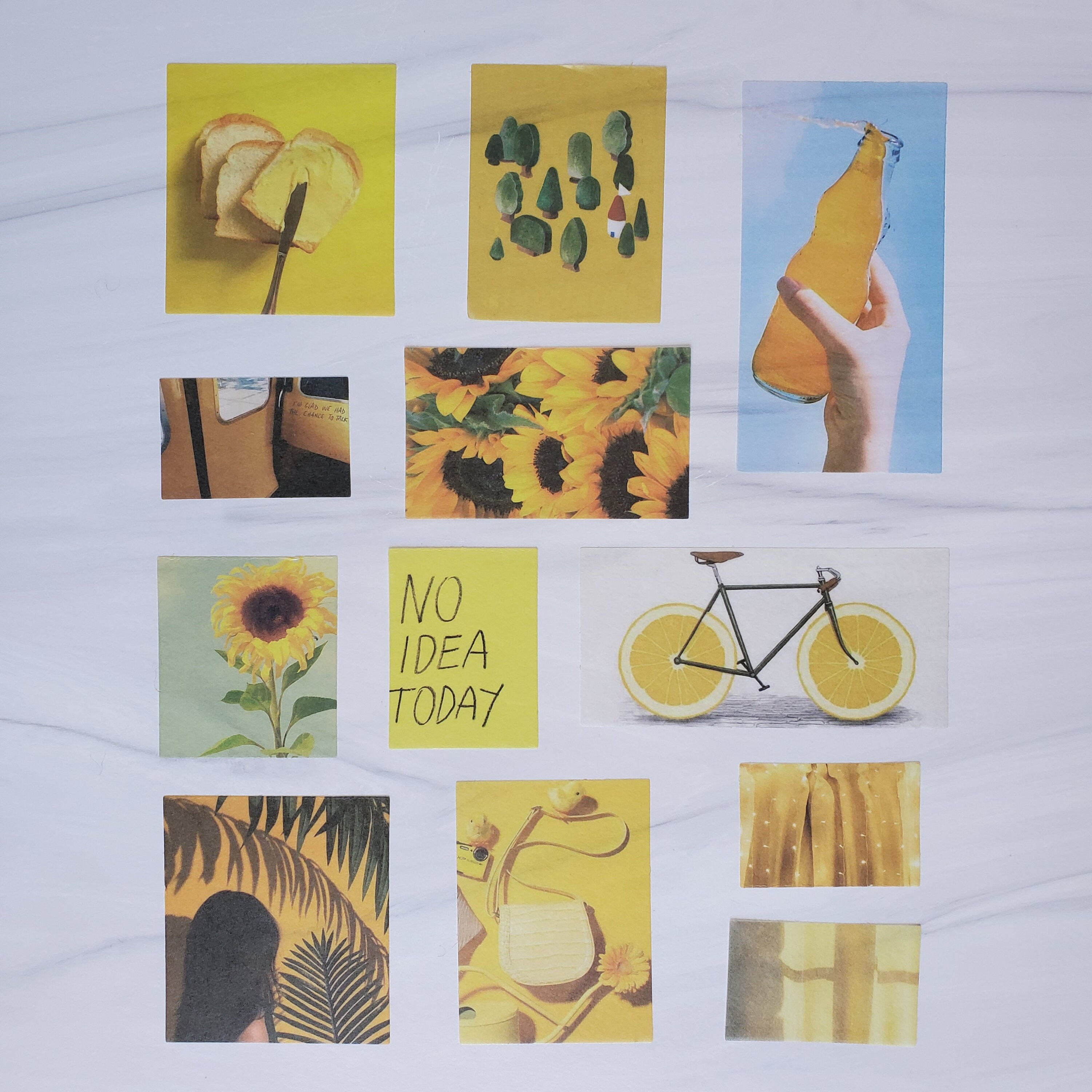 70 Piece YELLOW LIFESTYLE STICKERS | Journal Stickers | Planner ...