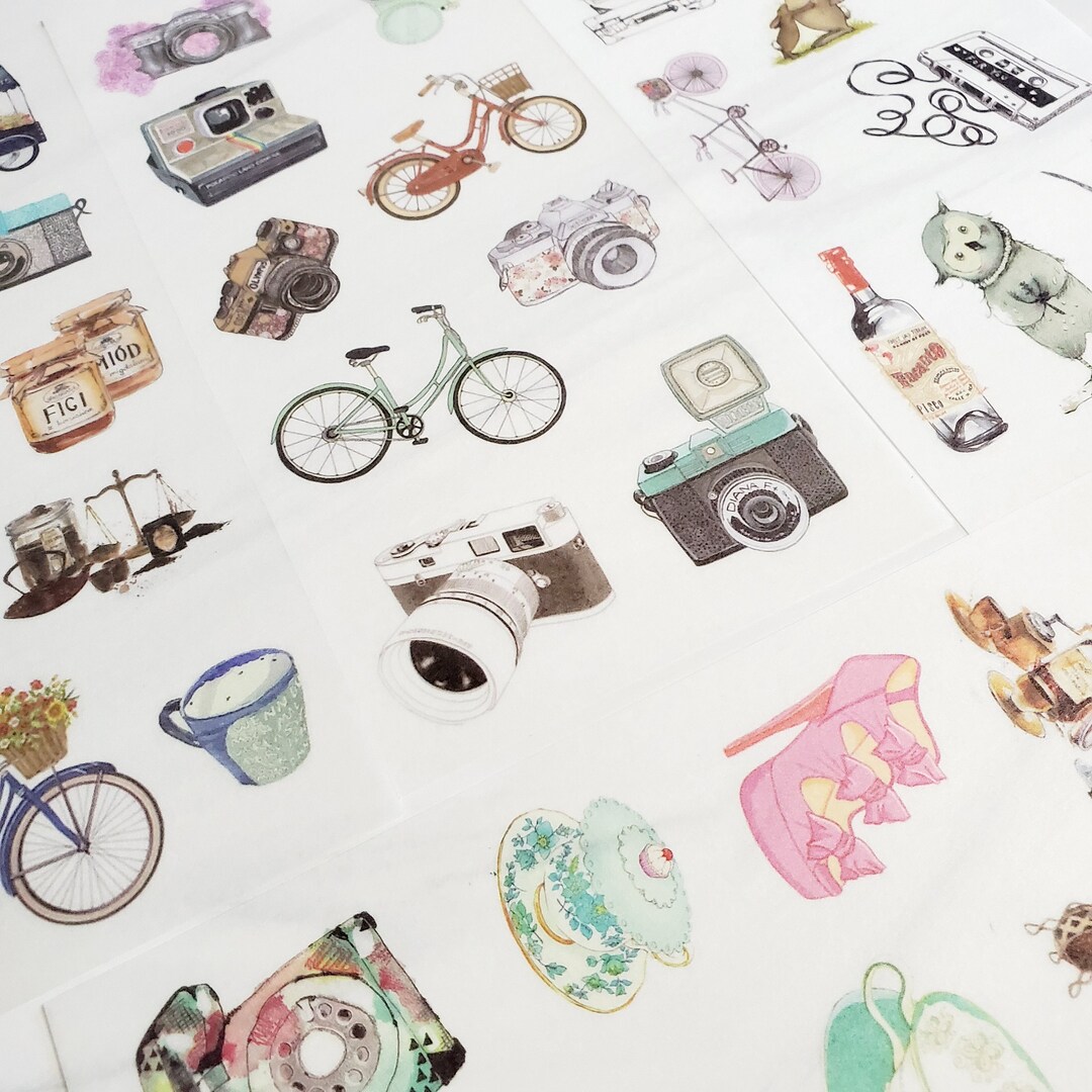 VINTAGE CAMERA STICKER Set | Planner Stickers | - Etsy