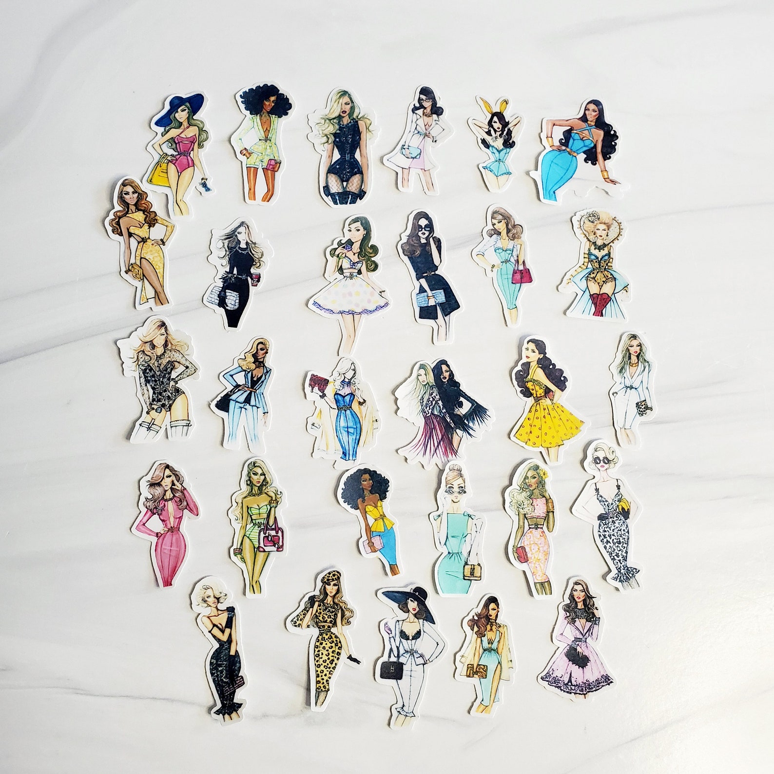 Fashion Girls Sticker Set Journal Stickers - Etsy