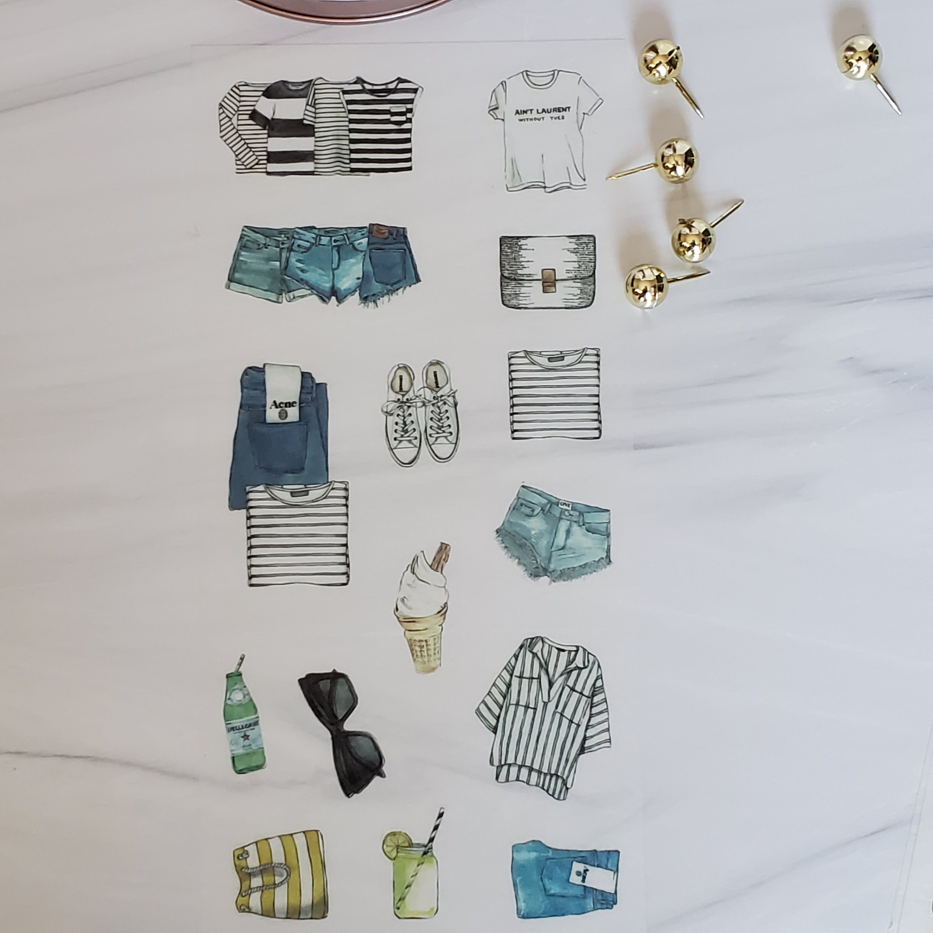 GAP FASHION STICKER Set 55 Piece Sticker Pack Planner | Etsy