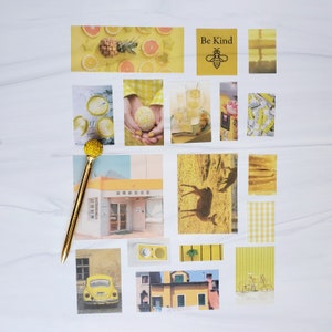 70 Piece YELLOW LIFESTYLE STICKERS | Journal Stickers | Planner ...