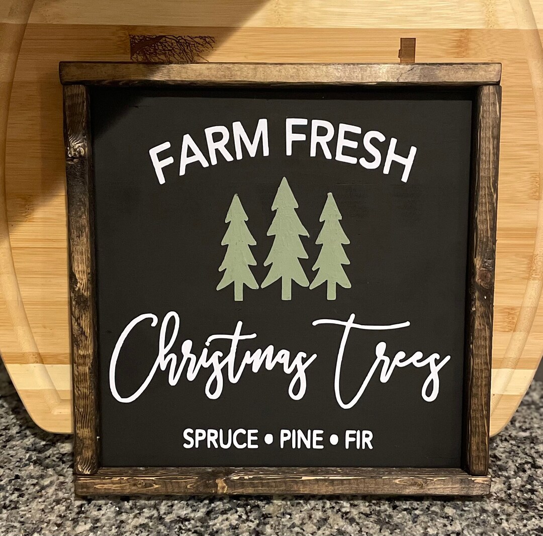Christmas Sign Wood Framed Chrismtas Decor/sign - Etsy
