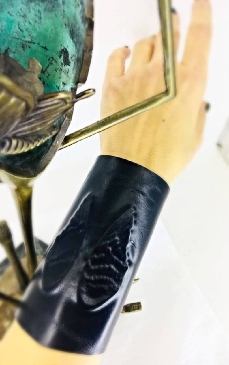 Angel Wings Leather Cuff Bracelet Angel Wings Bracelet Women Cuff ...