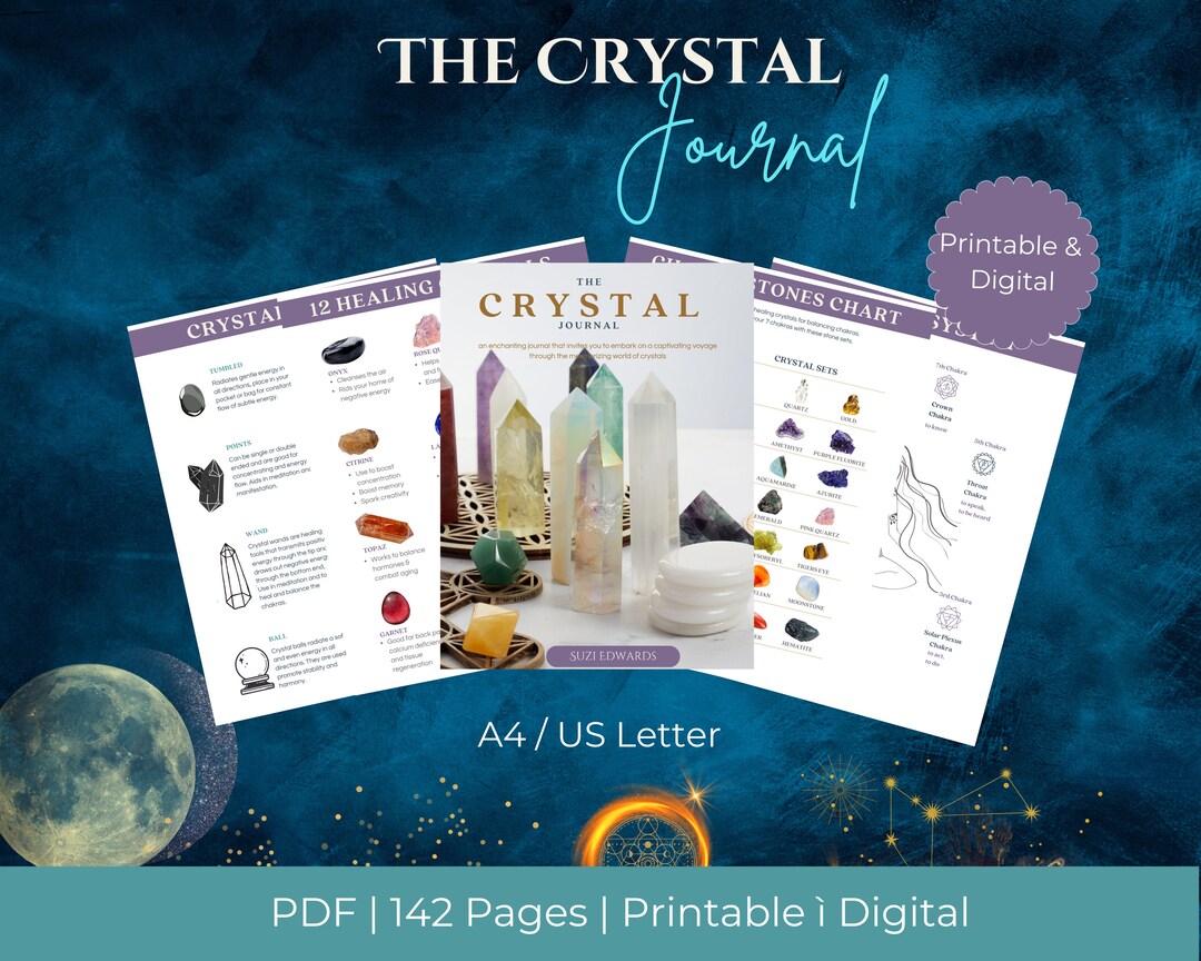Crystal Journal and Workbook, 142 Pages, Digital and Printable, Bring ...