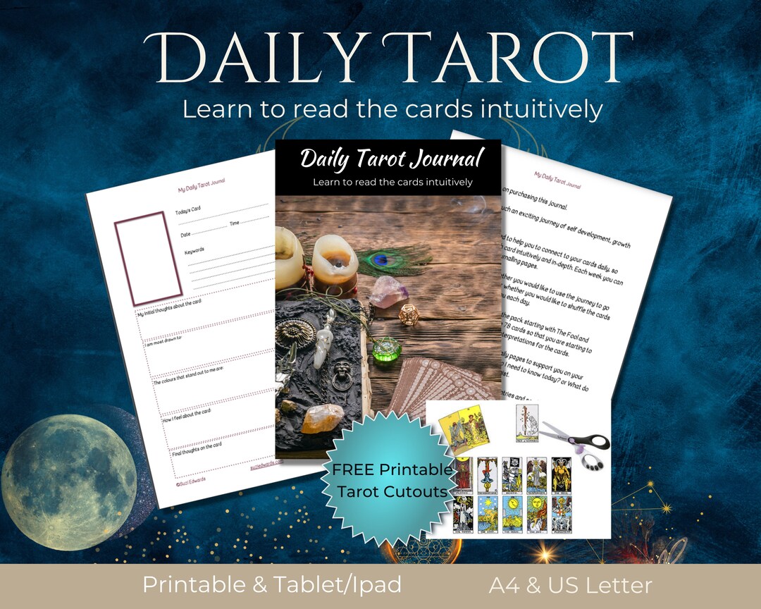 Daily Tarot Journal, Tarot Planner, Printable Tarot Journal Sheets ...