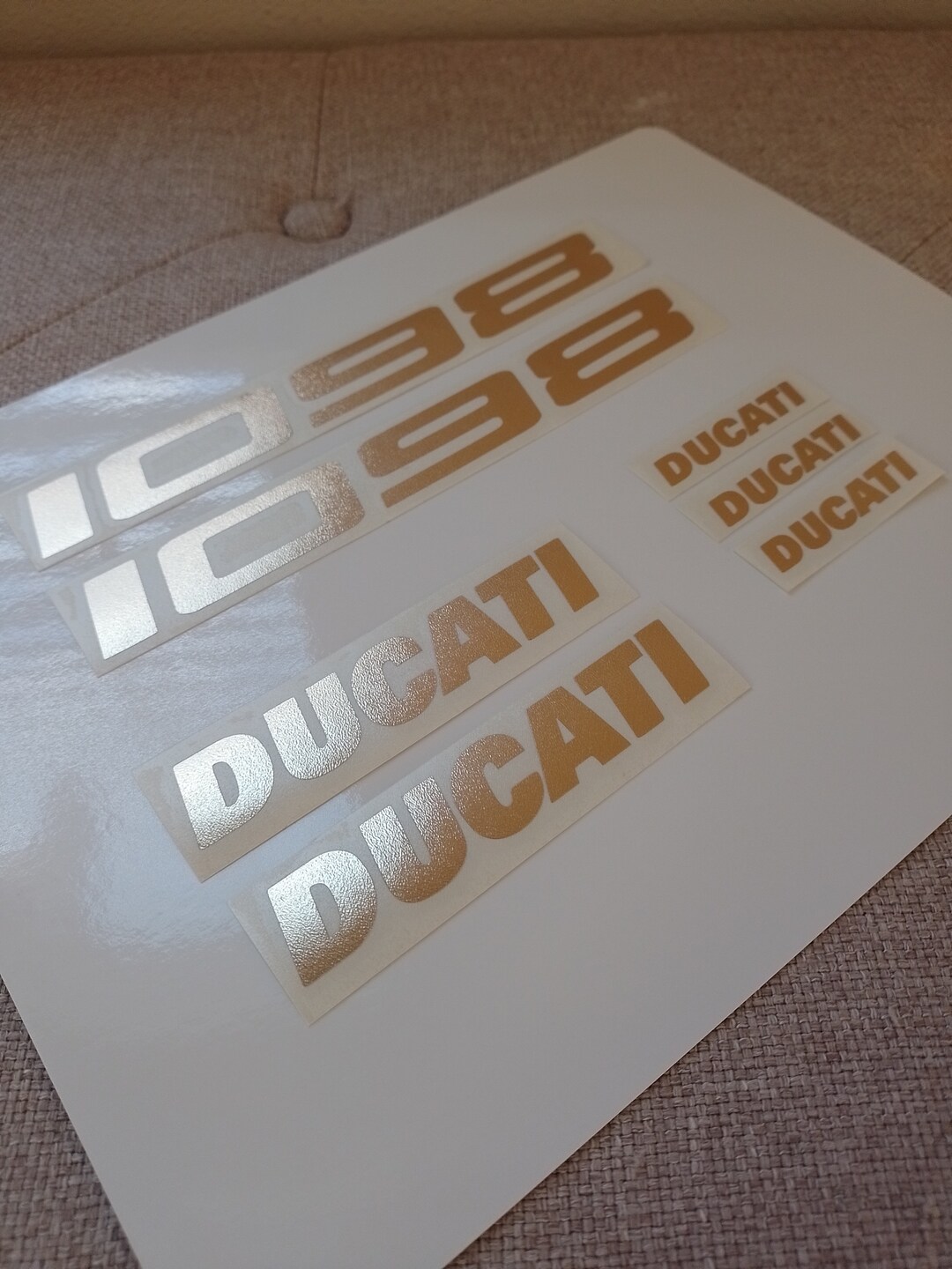Ducati 1098 Chrome Gold Decal Vinyl Sticker Set - Etsy