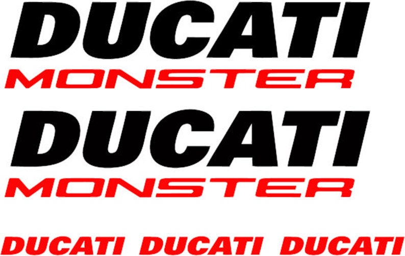 Ducati Monster Decal Vinyl Sticker Set - Etsy