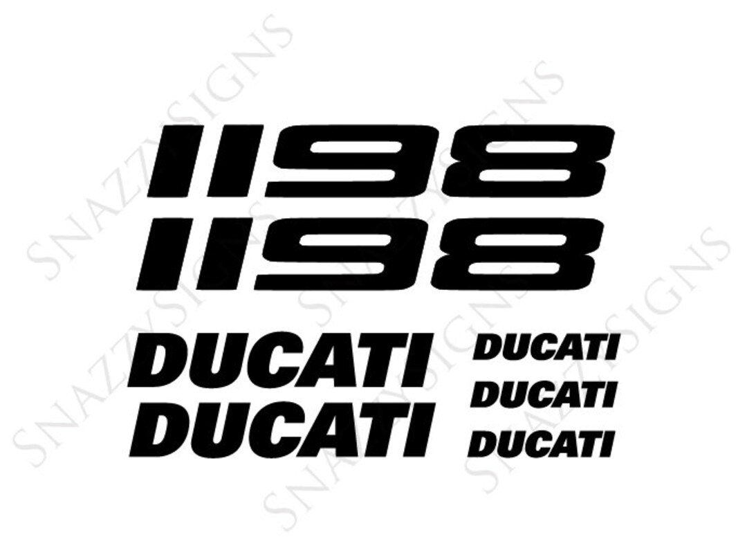 Ducati 1198 Decal Vinyl Sticker Set - Etsy