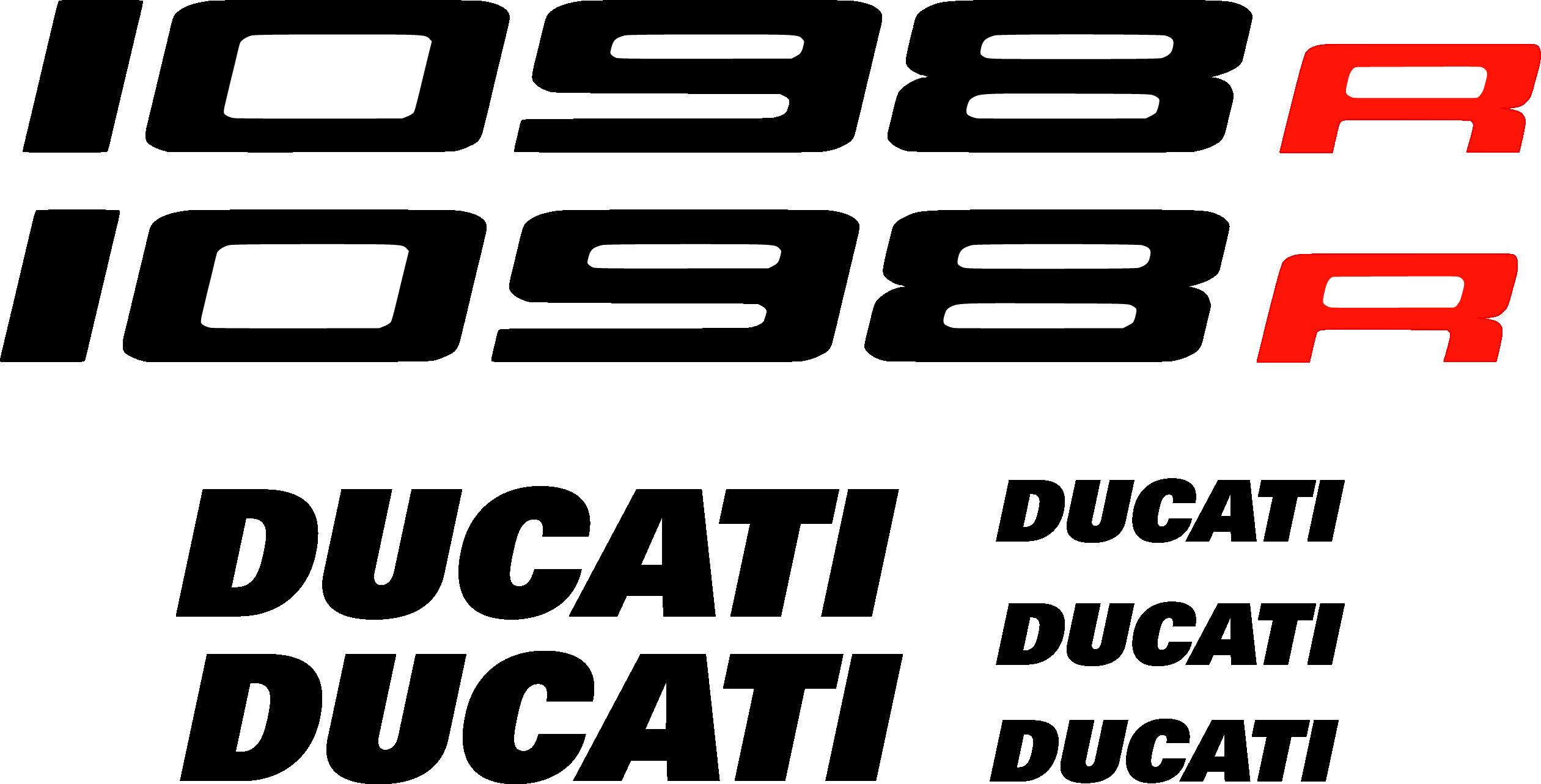 Ducati 1098 R Decal Vinyl Sticker Set - Etsy