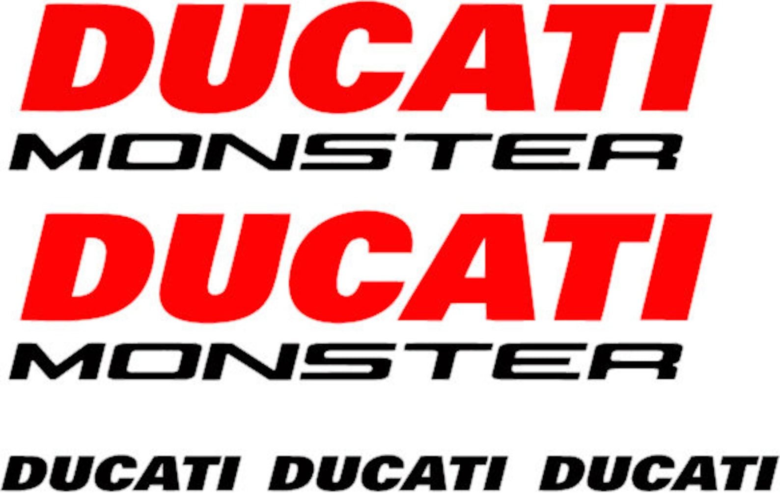 Ducati Monster Decal Vinyl Sticker Set - Etsy