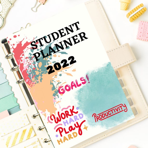 2022 Student Planner Editable Planners Digital Budget - Etsy
