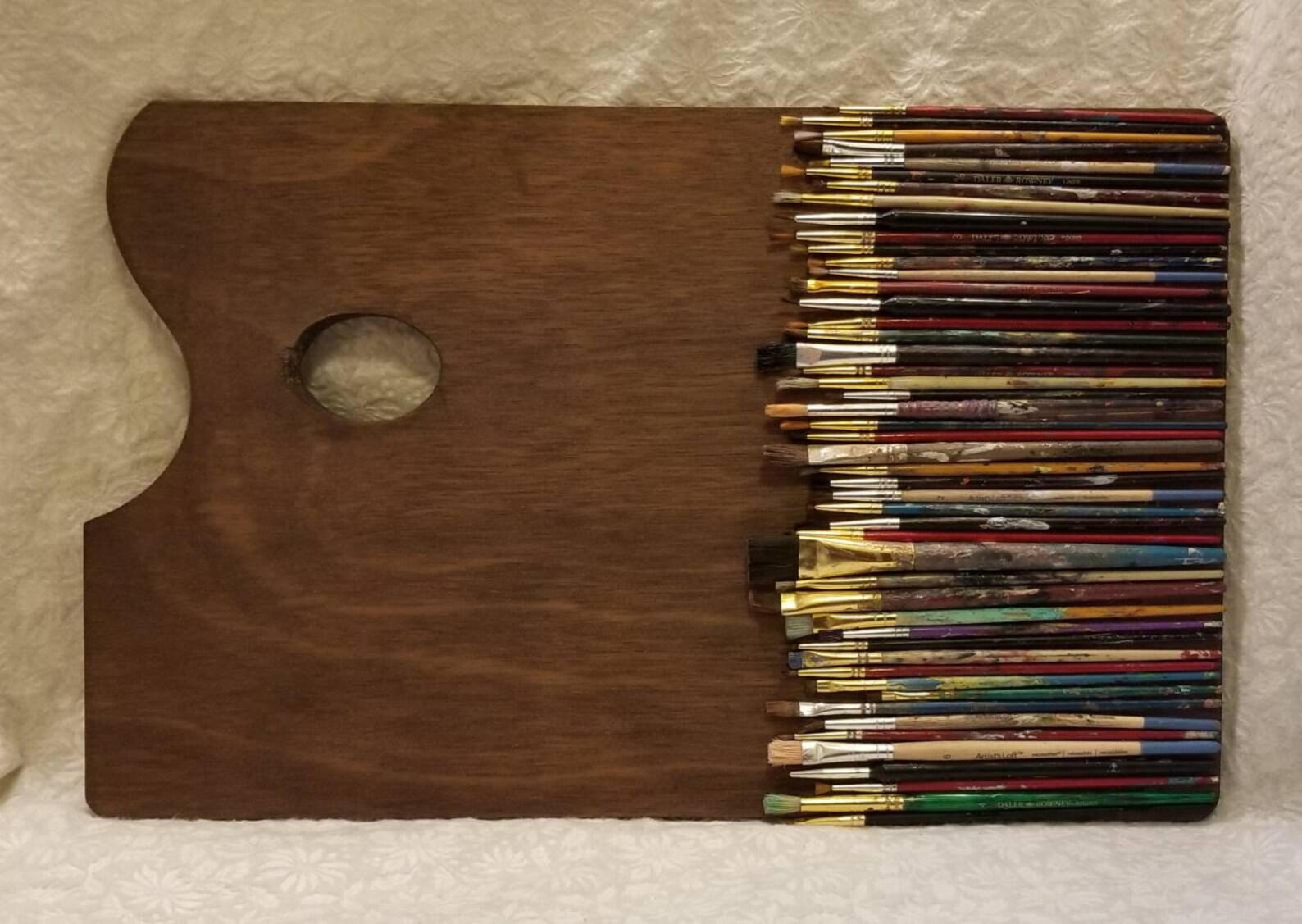 One of a Kind Art Wooden Pallette With Assembly of Well Used - Etsy