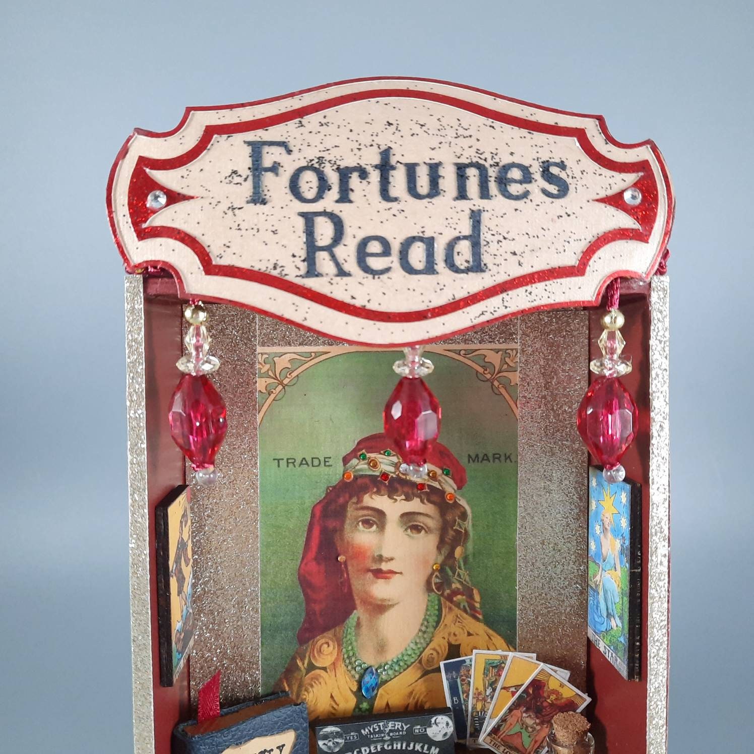 Fortune Teller Shadow Box is Perfectly Decorated in Rich Golds - Etsy