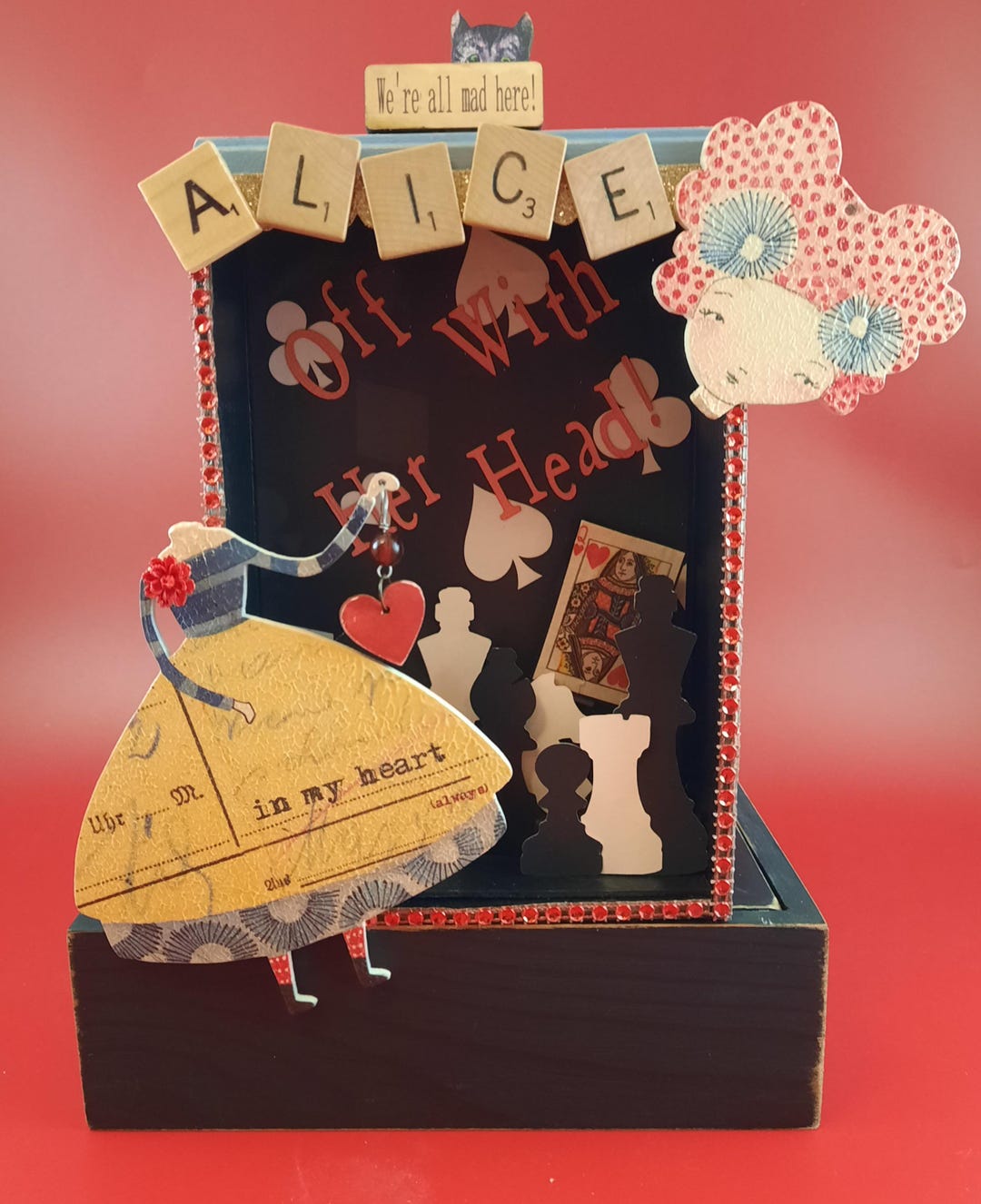 Gorgeous Alice in Wonderland Shadow Box, off With Her Head! - Etsy