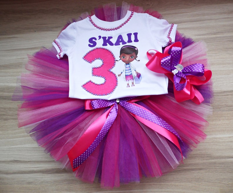 Purple and Pink Girl Doctor Tutu Sets Doc Mcstuffin Birthday | Etsy