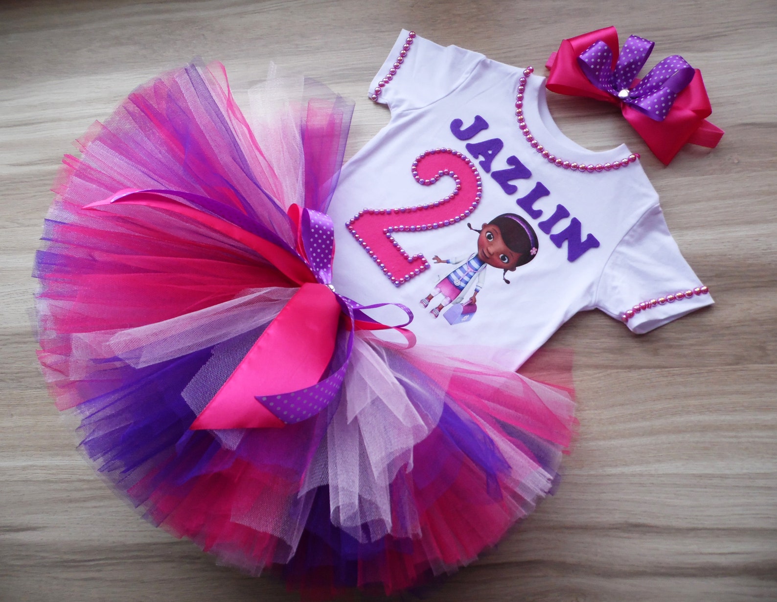 Purple and Pink Girl Doctor Tutu Sets Doc Mcstuffin Birthday | Etsy