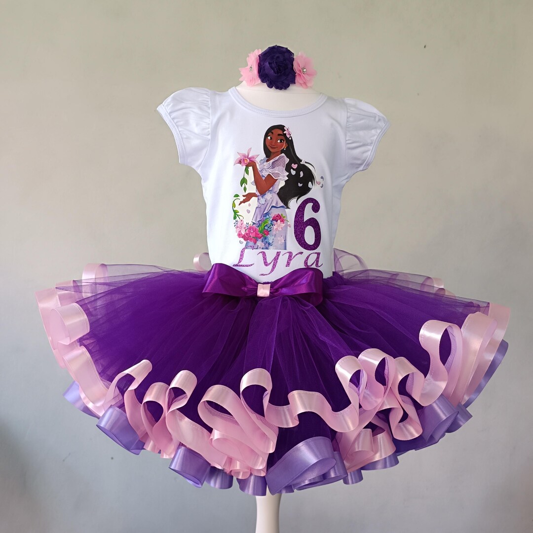 Isabela Birthday Outfit Party Tutu Set for Baby Girl, Personalized ...