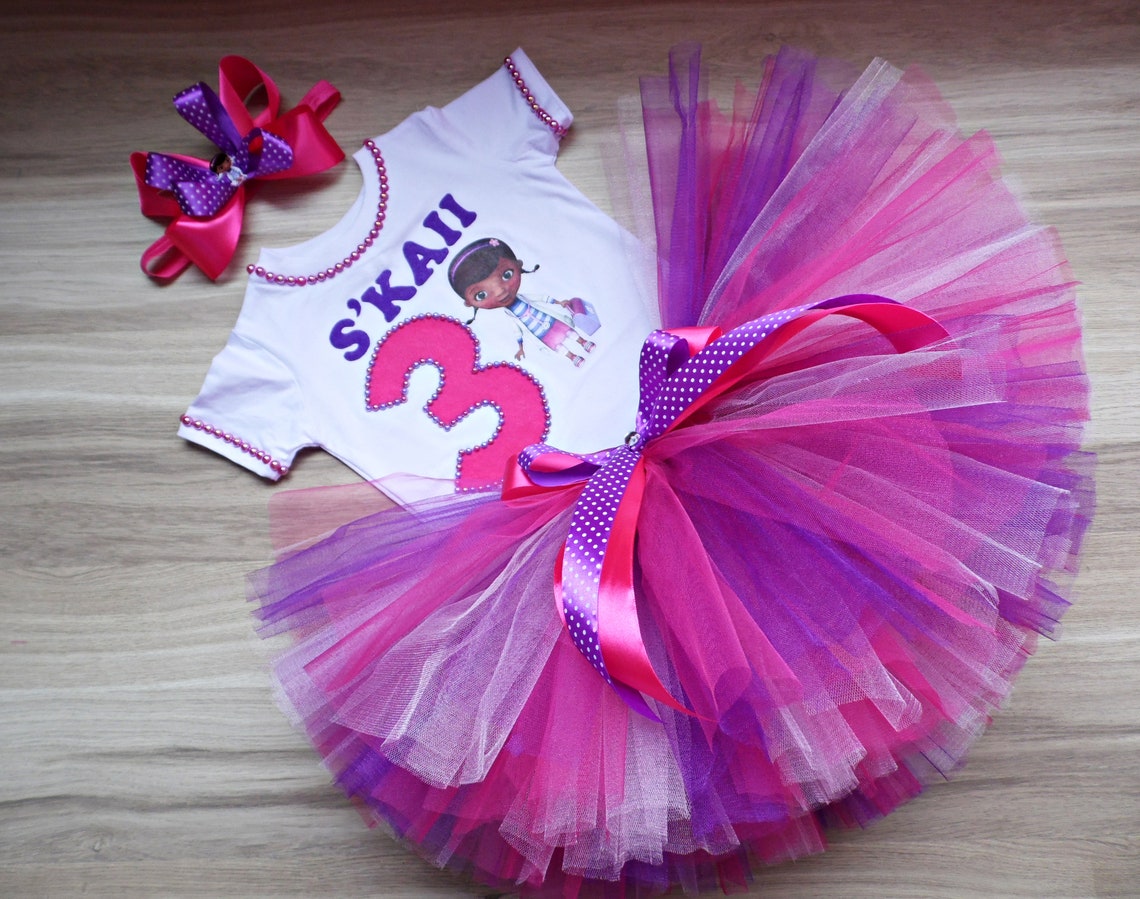 Purple and Pink Girl Doctor Tutu Sets Doc Mcstuffin Birthday | Etsy