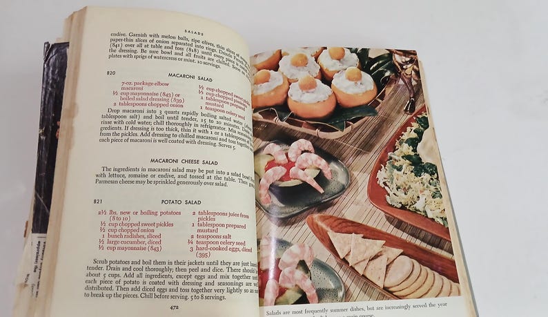 1960s the Modern Family Cookbook by Meta Given Vintage Antique Retro ...