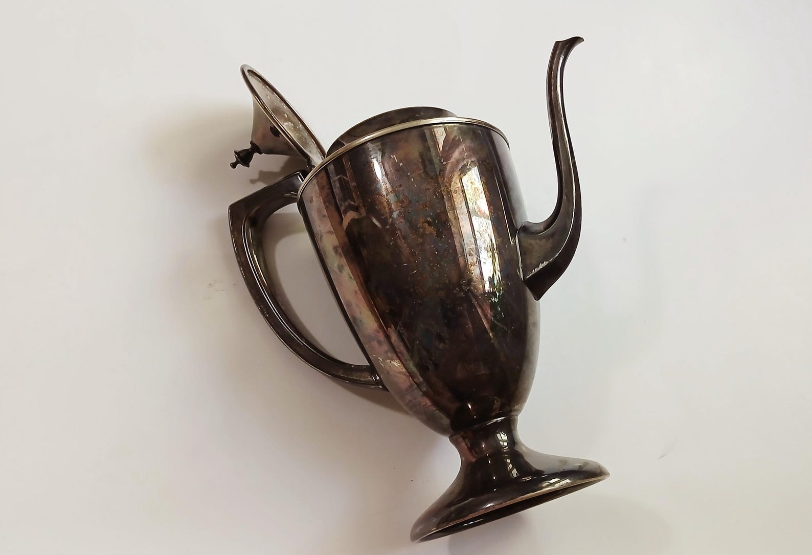Vintage Benedict Silver Plated Teapot Coffee Pot Antique Retro Made in ...