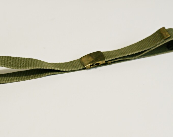 Original WWII US Army Enlisted GI Uniform Belt Brass Buckle Canvas ...