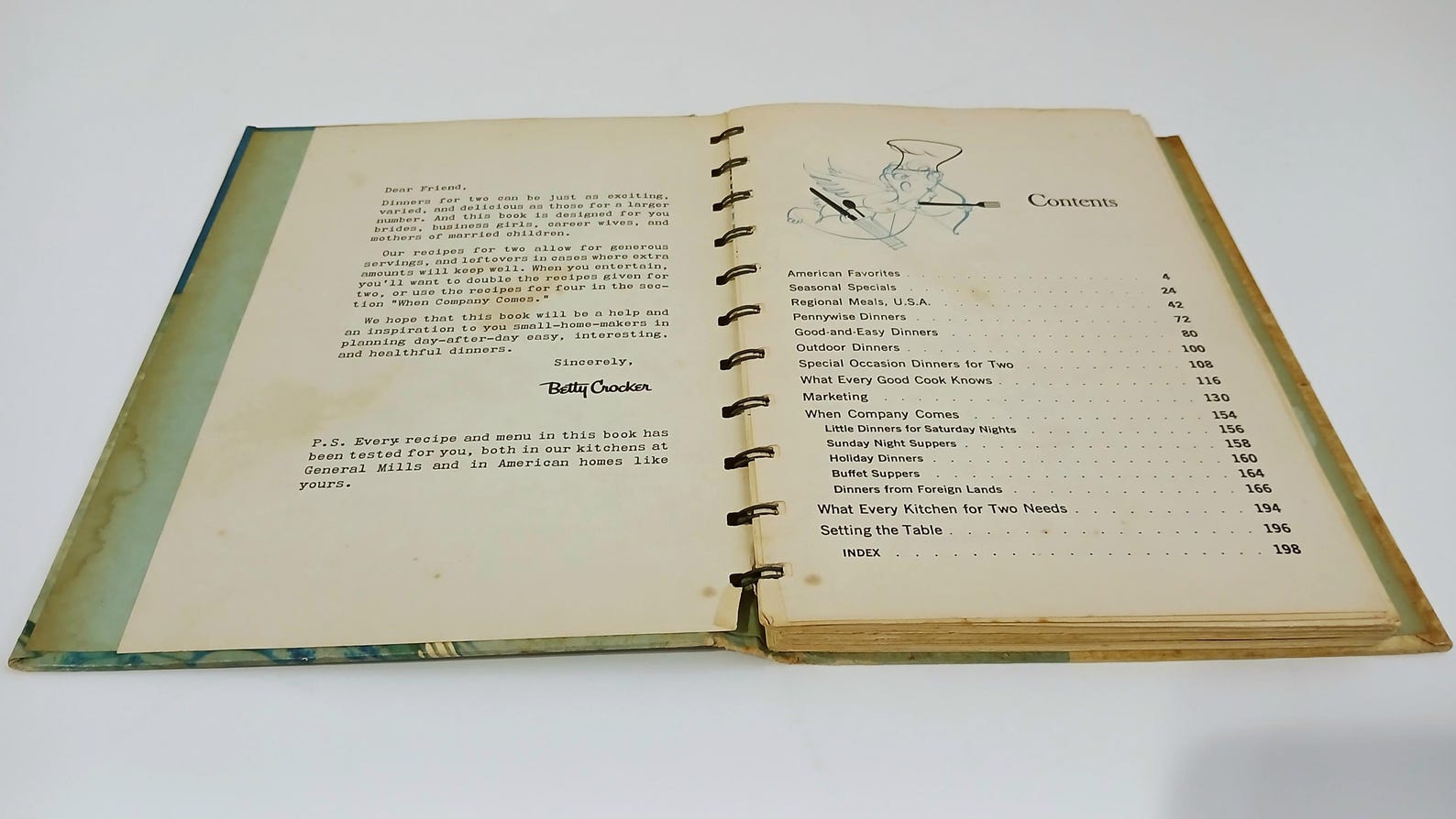 1958 Betty Crocker Dinner for Two Cookbook First Edition Vintage Retro ...