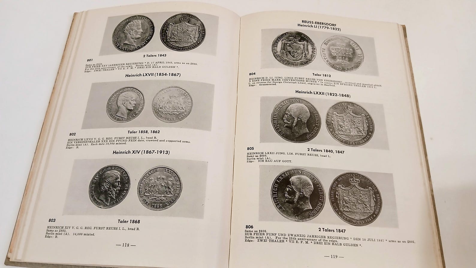 1940s German Talers Since 1800 by John S. Davenport Vintage Antique ...