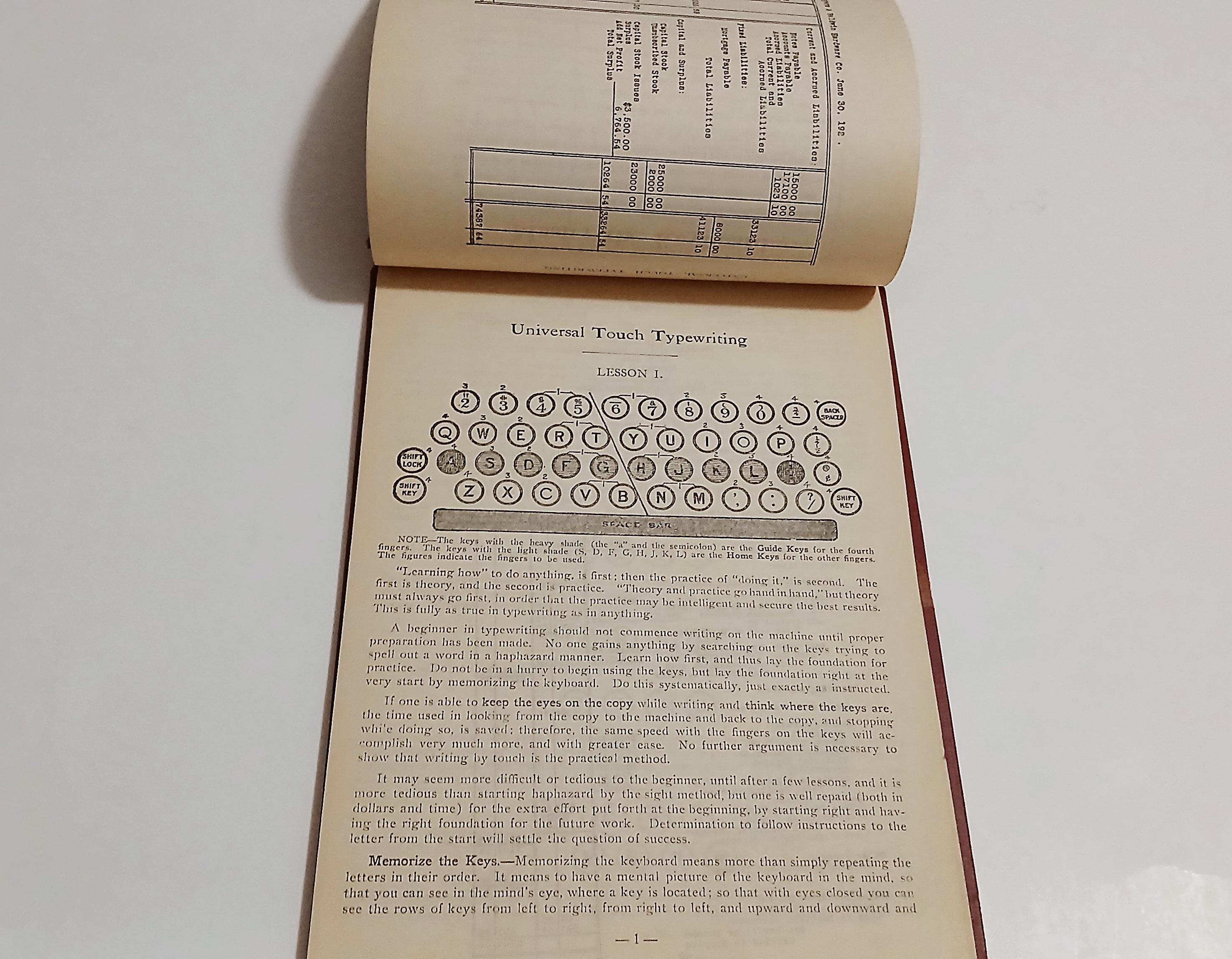 1950s Universal Touch Typewriting Miller School Book Vintage Retro ...