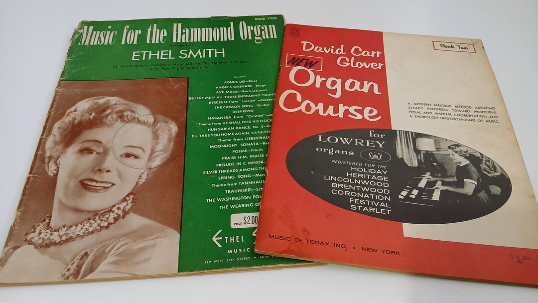 1950s Set of 2 Organ Course Sheet Music Books Ethel Smith David Carr ...