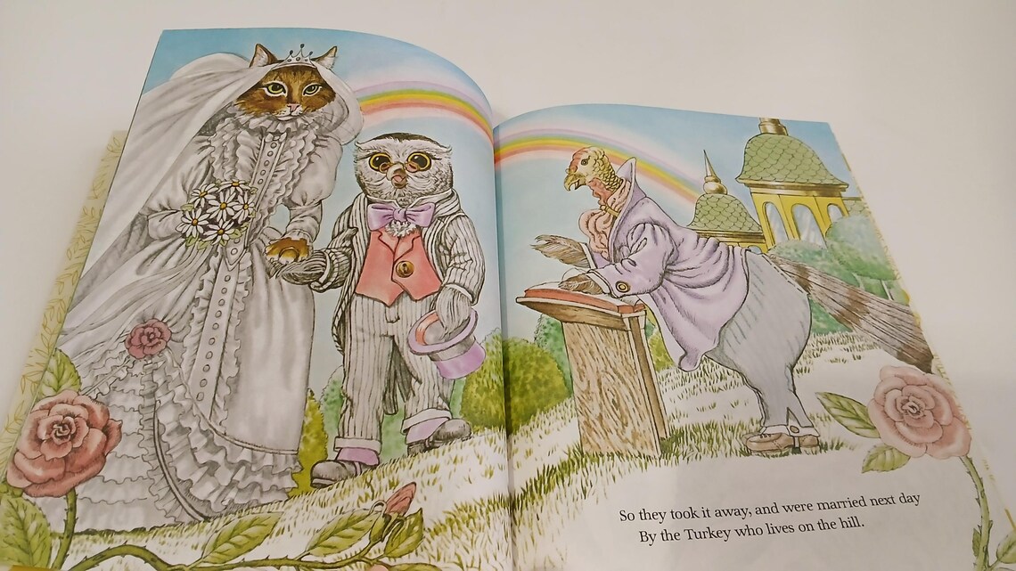 1980s the Owl and the Pussycat Little Golden Book Vintage Children's ...