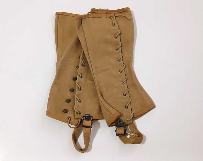 Original WWII US Army Leggings Spats Size 4 Vintage Military Surplus ...