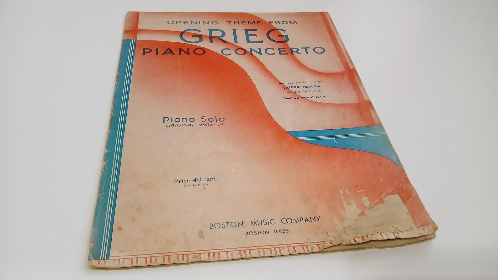 1940s Grieg Piano Concerto Opening Theme Vintage Retro Antique ...