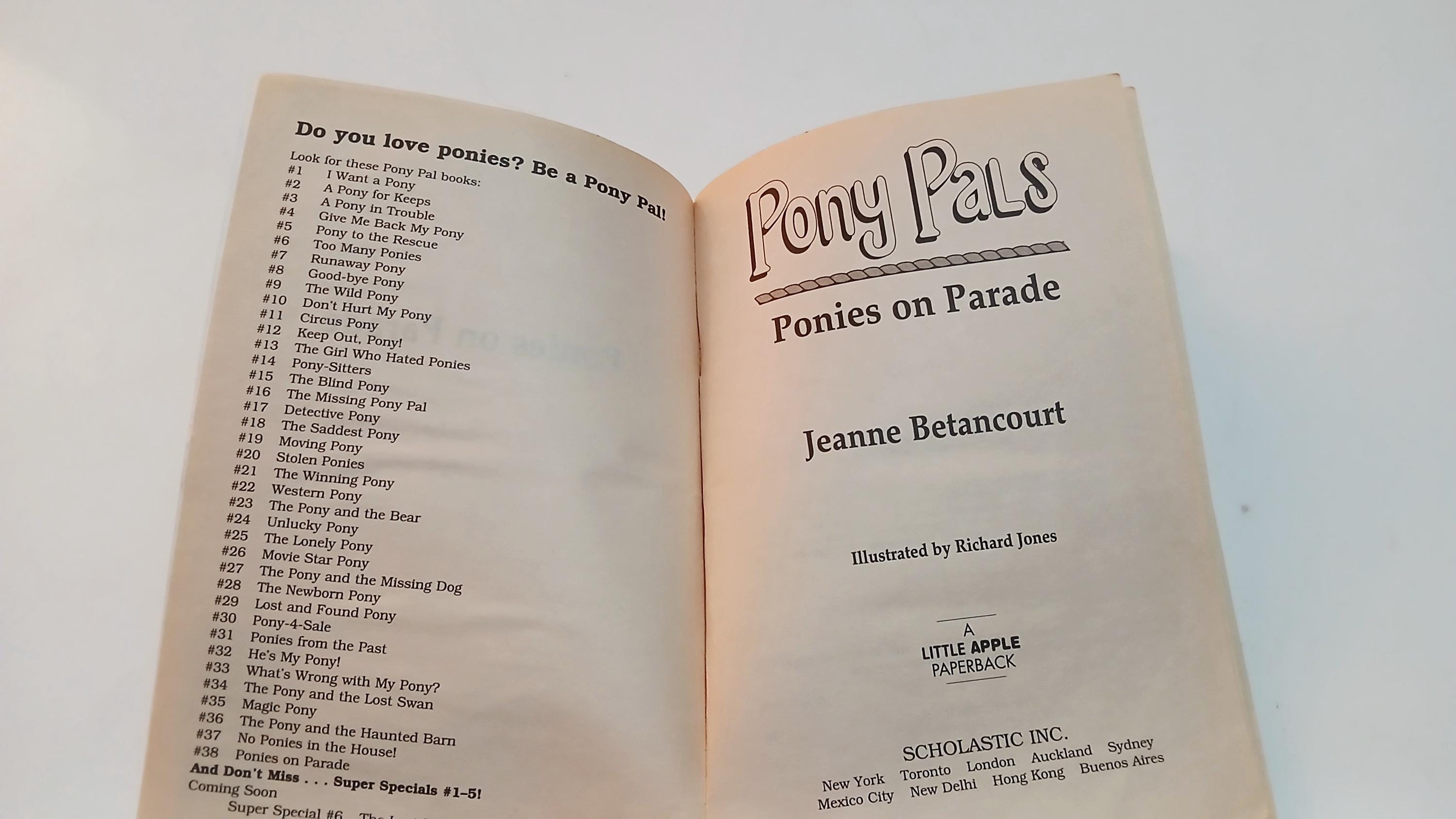 Early 2000s Set of 2 Pony Pals Books Ponies on Parade & the Last Pony ...