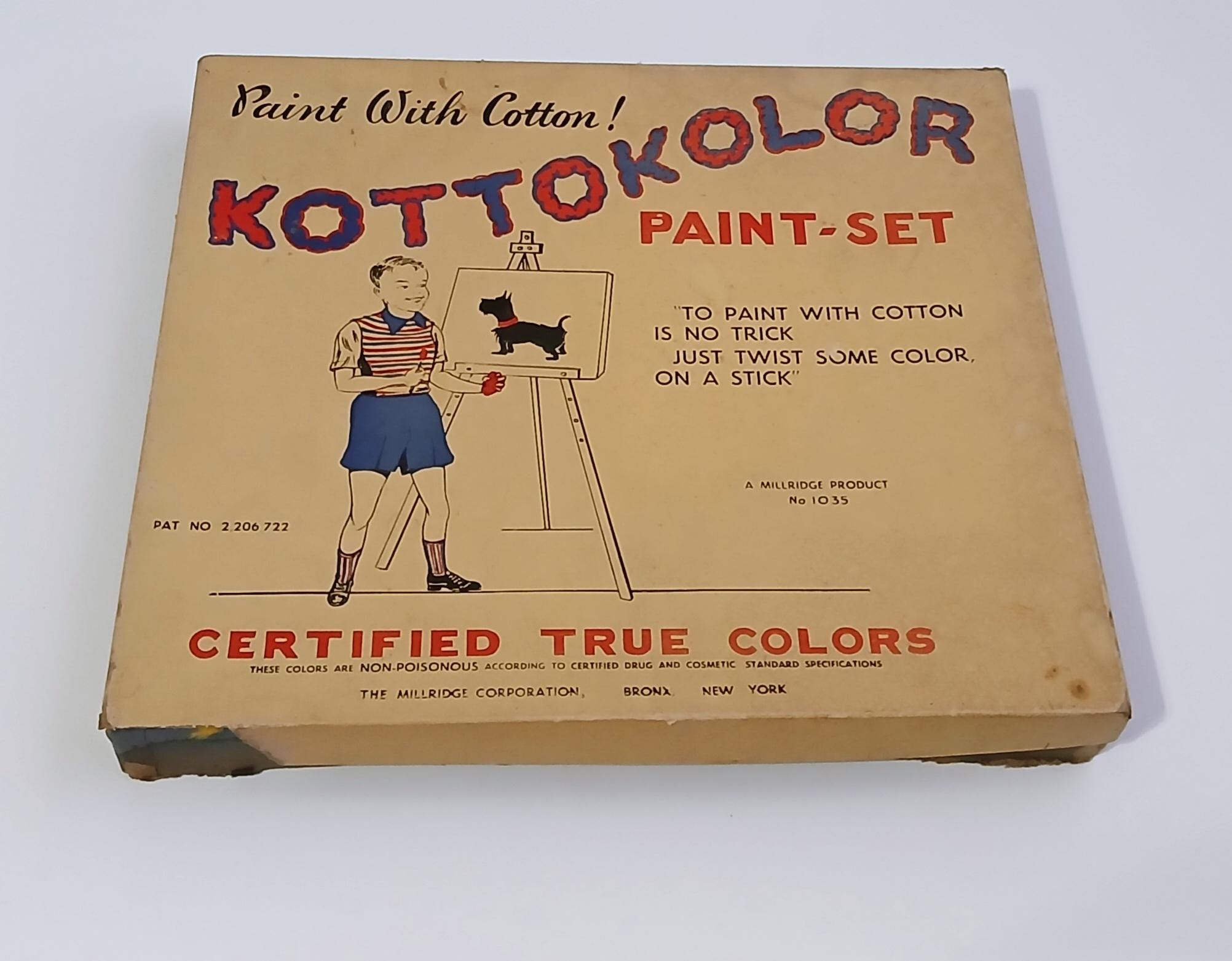 RARE 1940s Kottokolor Children's Unused Cotton Painting Set Vintage ...