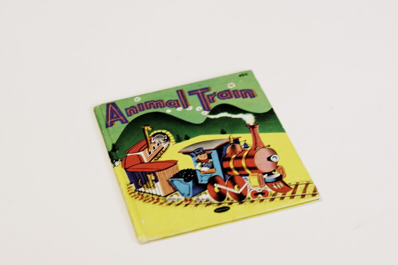 1952 Animal Train Vintage Childrens Hardcover Book Retro Antique Kids ...