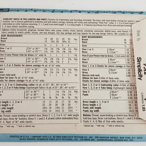 1980s Toddler Girls Dress and Play Set Sewing Pattern Vintage Retro ...