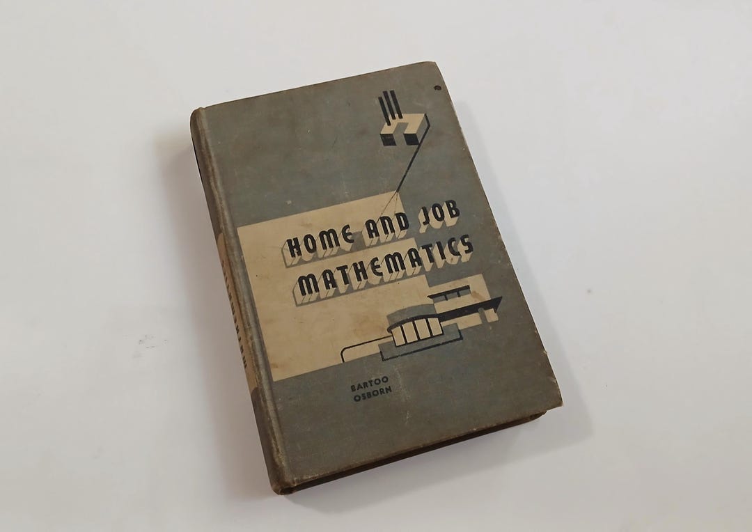 1940s Home and Job Mathematics by Bartoo Osborn Vintage Retro Antique ...
