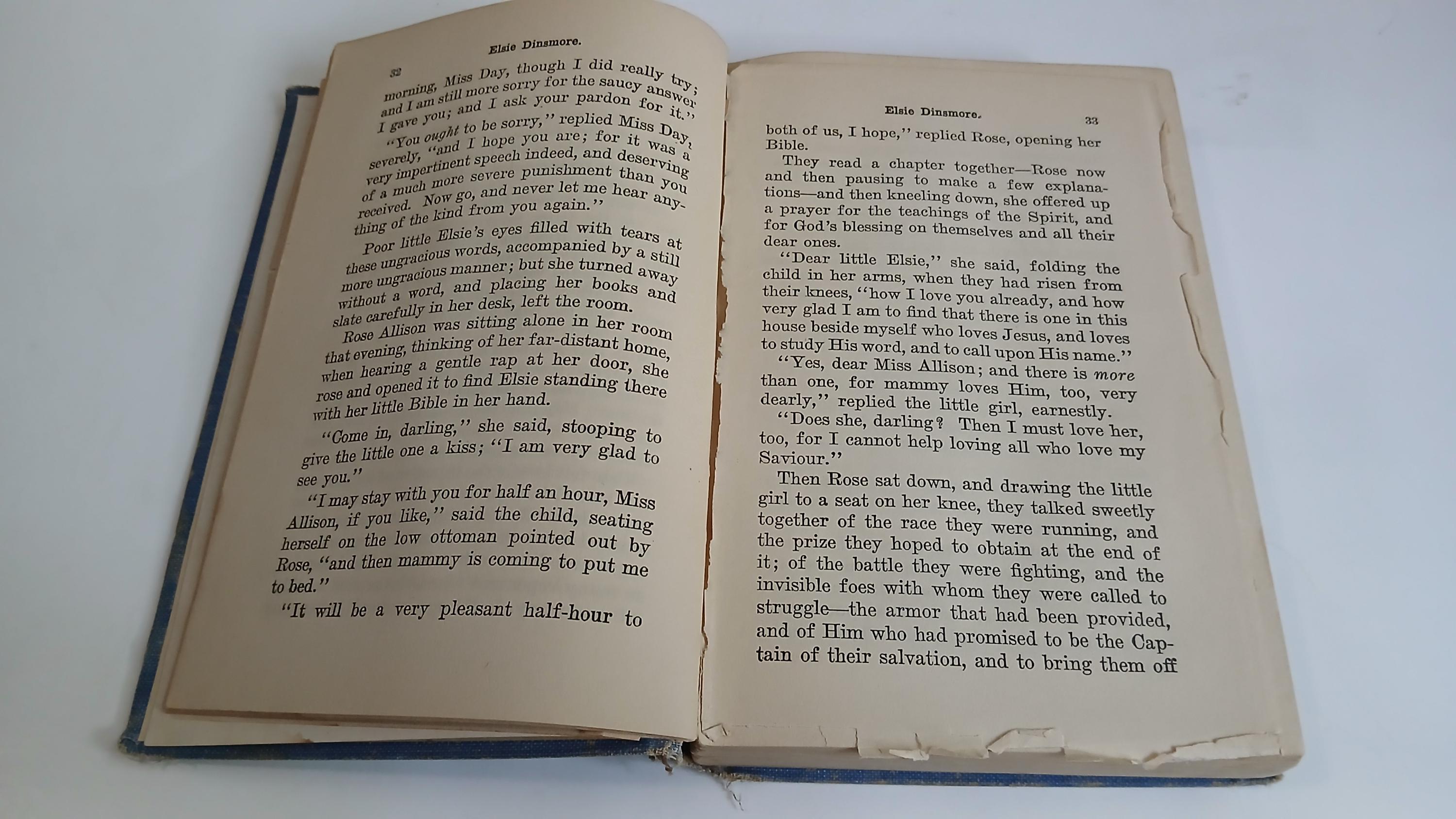 Antique Elsie Dinsmore by Martha Finley Hardcover Children's Book ...