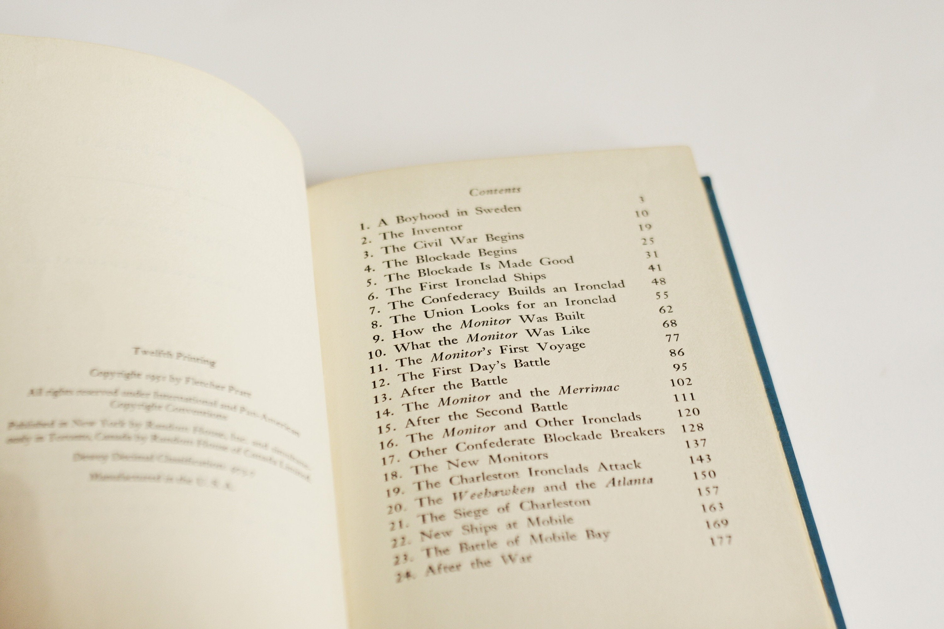 1951 the Monitor and the Merrimac by Fletcher Pratt Landmark Books ...