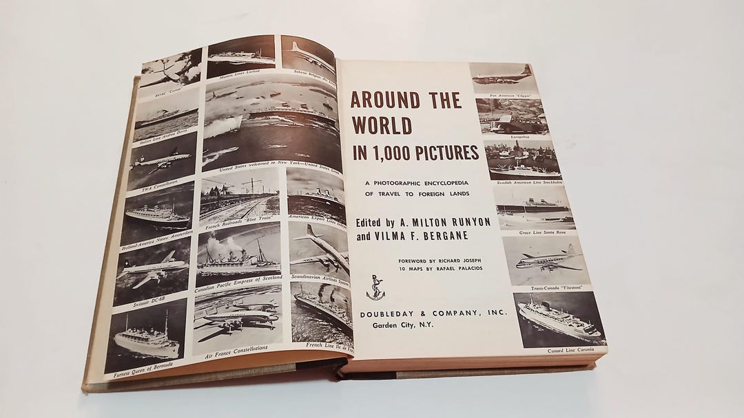 1950s Around the World in 1000 Pictures Vintage Retro World Travel Book ...