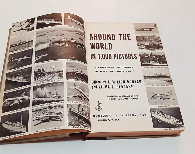 1950s Around the World in 1000 Pictures Vintage Retro World Travel Book ...