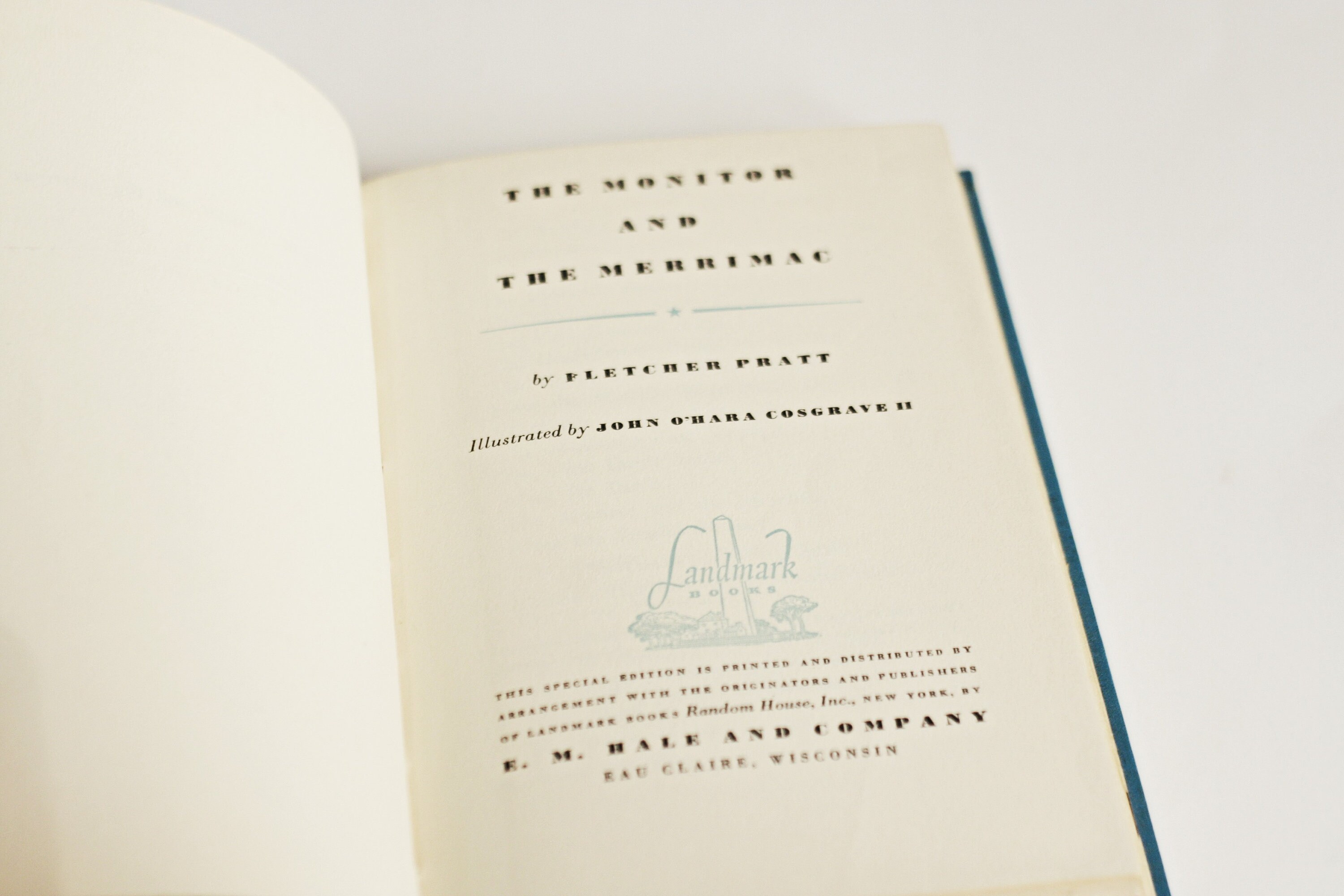 1951 the Monitor and the Merrimac by Fletcher Pratt Landmark Books ...