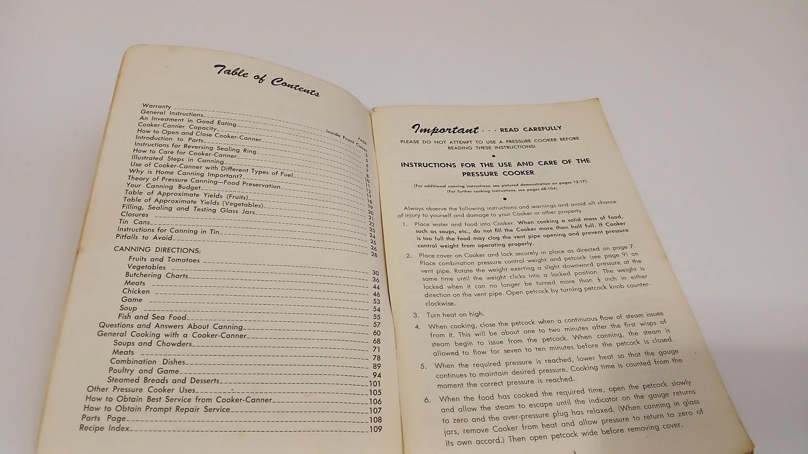 1950s Presto Pressure Cooking and Canning Guide Instruction Manual ...