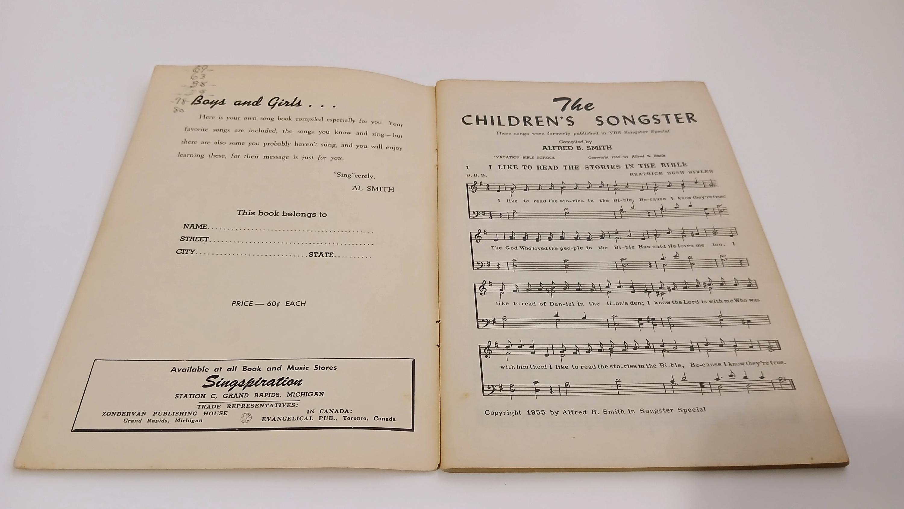 1950s Children's Songster Music Book Singspiration Series Vintage Retro ...