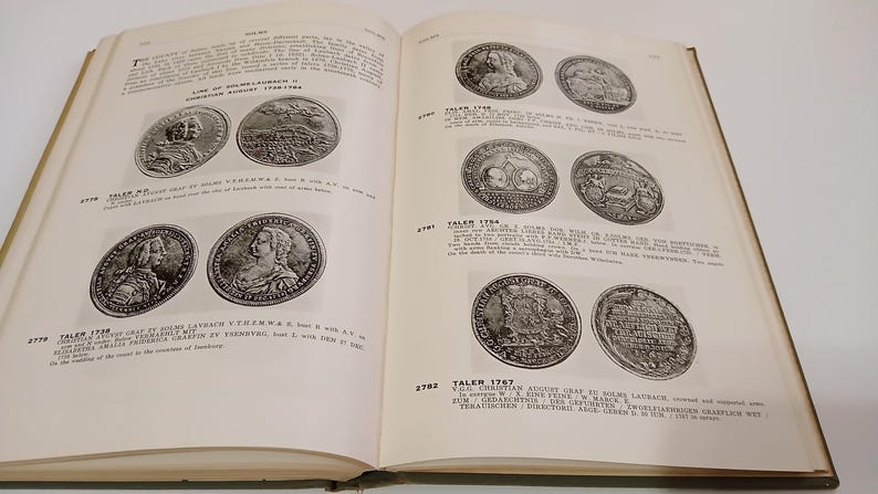 1950s German Talers 1700-1800 by John C. Davenport Vintage Retro Coin ...