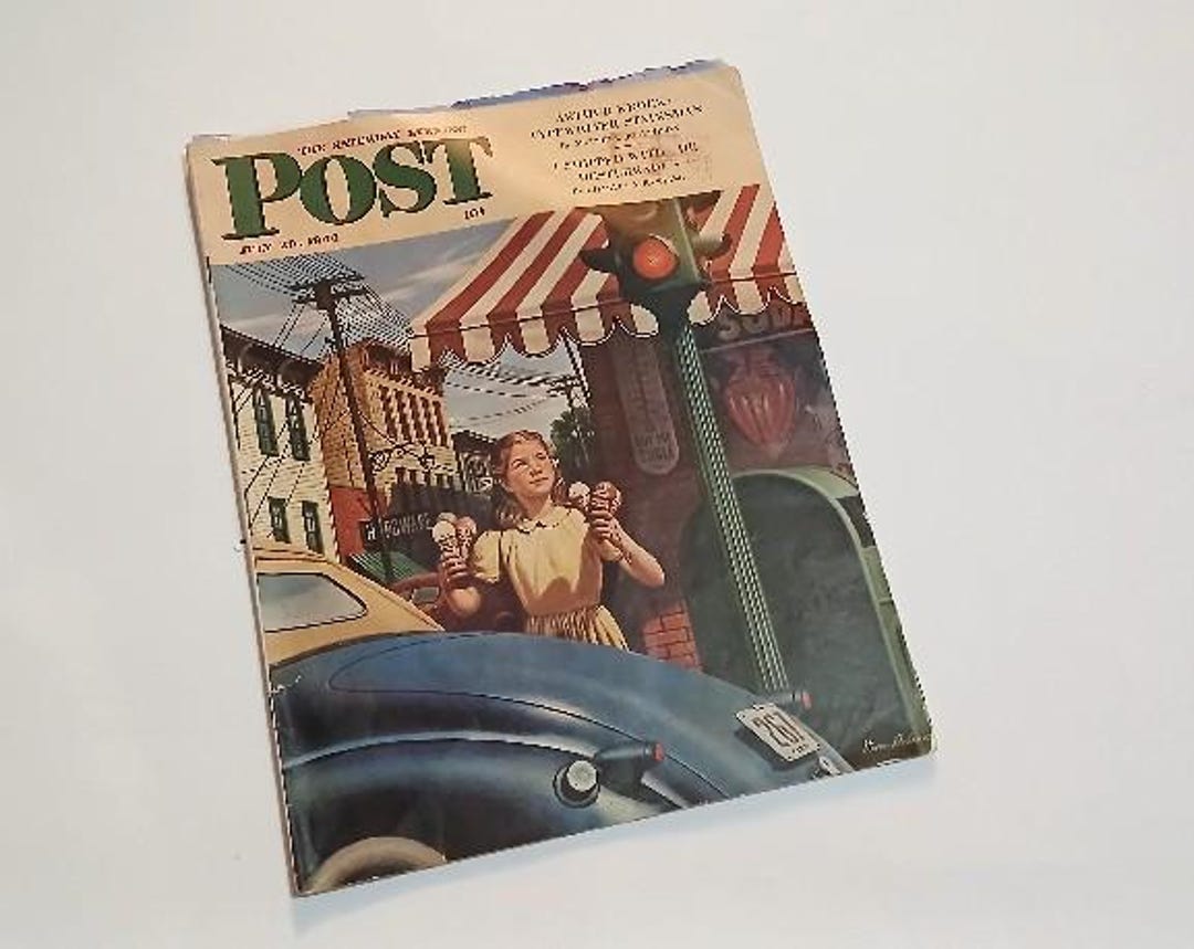 1944 Saturday Evening Post Vintage Retro Antique Magazine 1940s ...