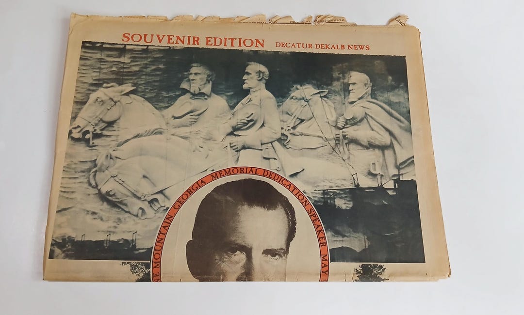 1970 Stone Mountain Park Dedication Newspaper Decatur-dekalb News Civil ...