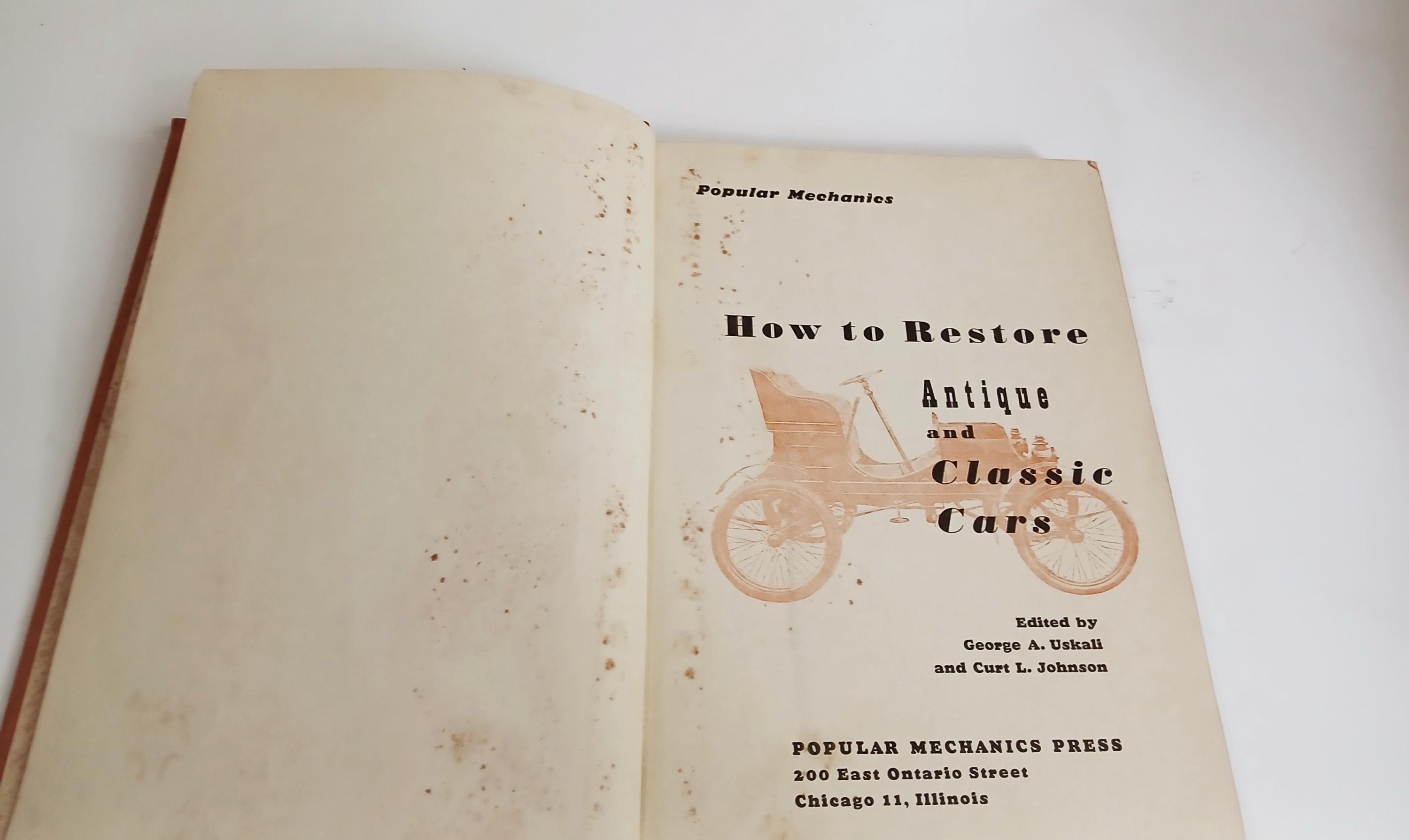 1950s How to Restore Antique and Classic Cars Popular Mechanics Guide ...
