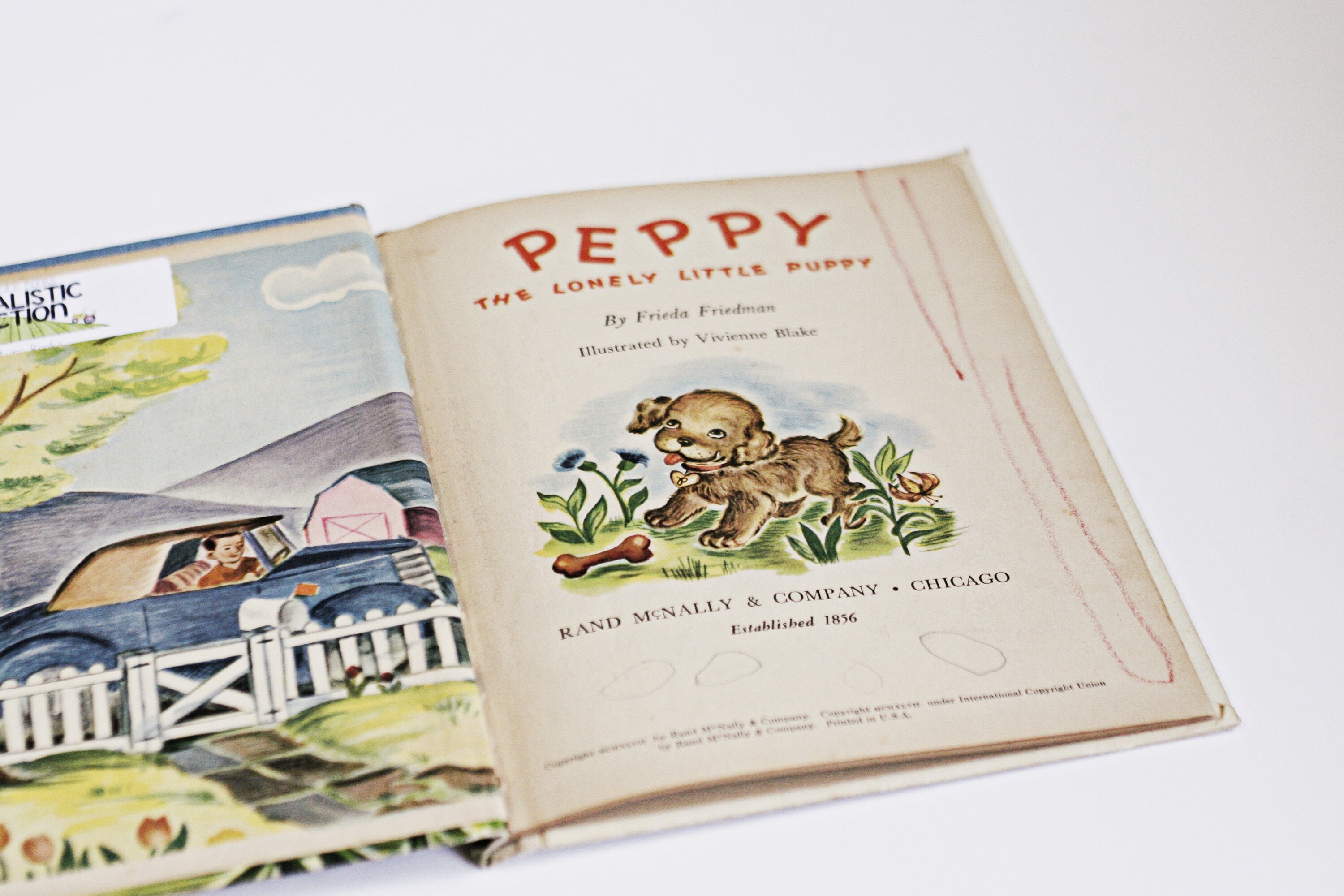 1947 Peppy the Lonely Little Puppy Book Childrens Toddlers Antique ...