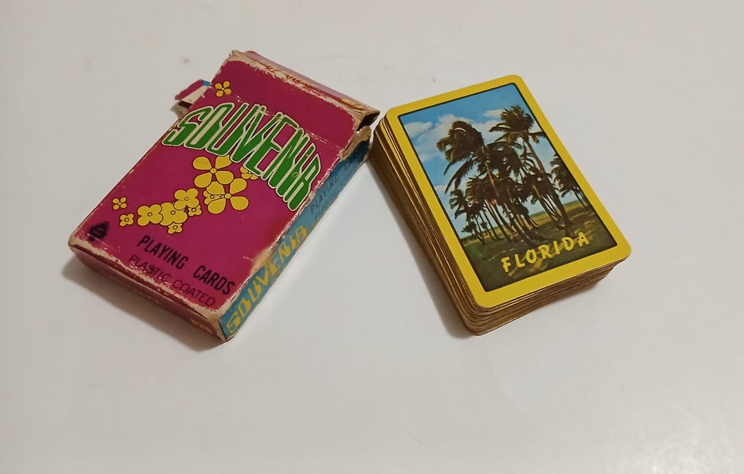 1960s Florida Playing Cards in Original Box Vintage Retro Travel ...
